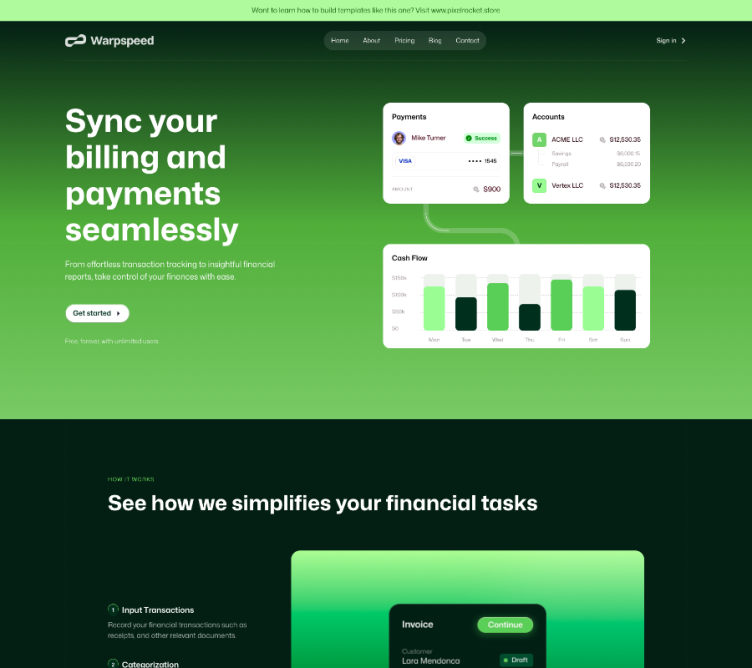 Warp Speed - Free Tailwind CSS SaaS HTML Website Template