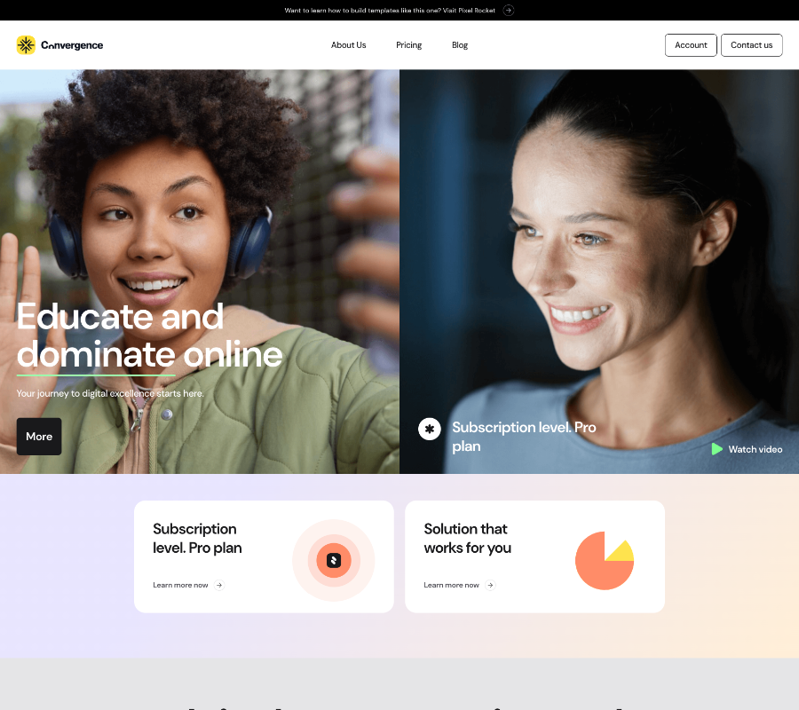 Convergence - Free Tailwind CSS SaaS HTML Website Template